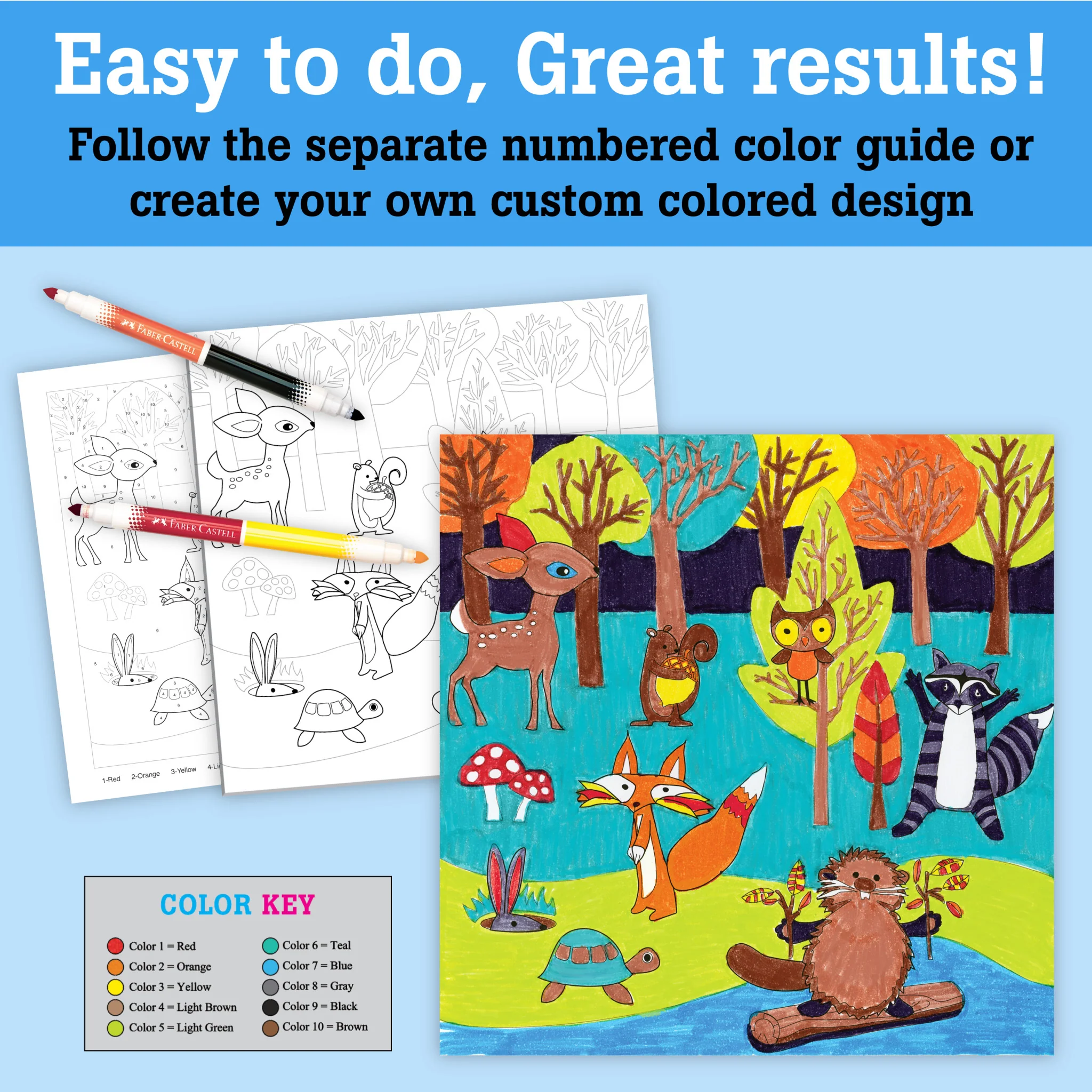 Color By Number Forest Friends - #FC14565 - Faber-Castell